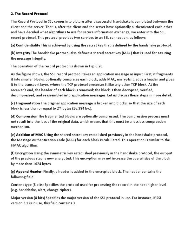 The Record Protocol | PDF