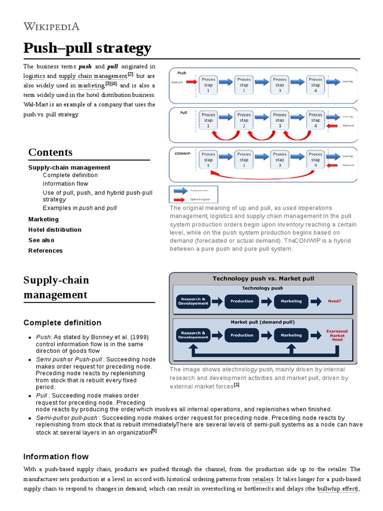 Push-Pull Strategy: Supply-Chain Management | PDF | Inventory ...