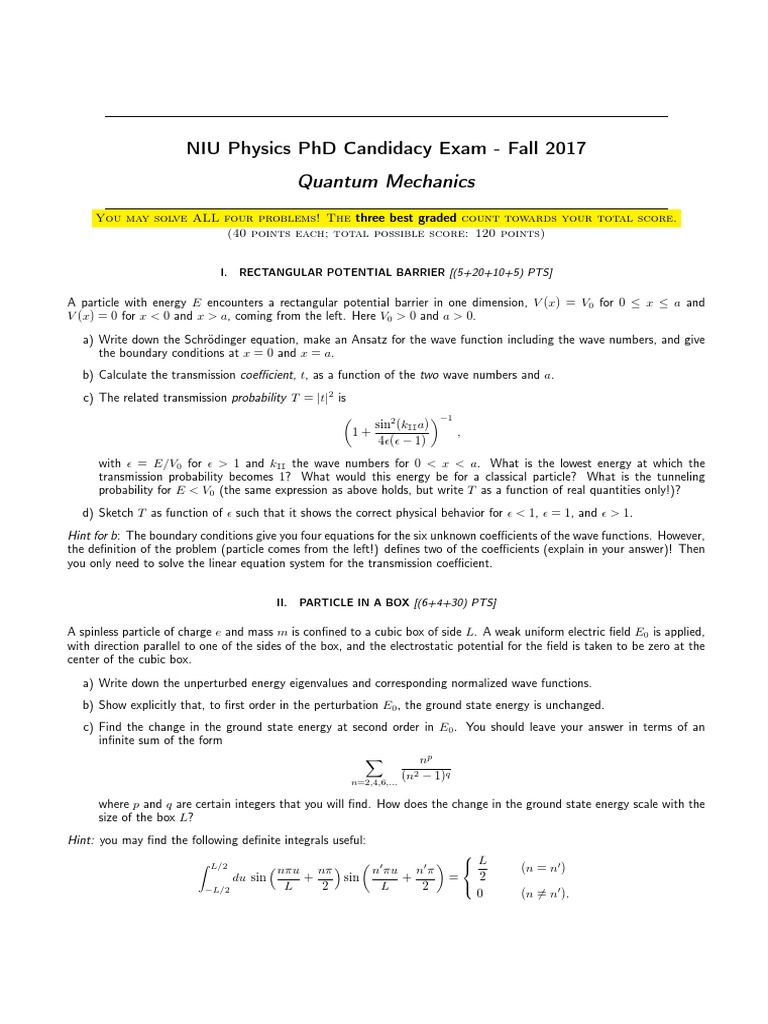 QM All PDF | PDF | Hamiltonian (Quantum Mechanics) | Wave Function