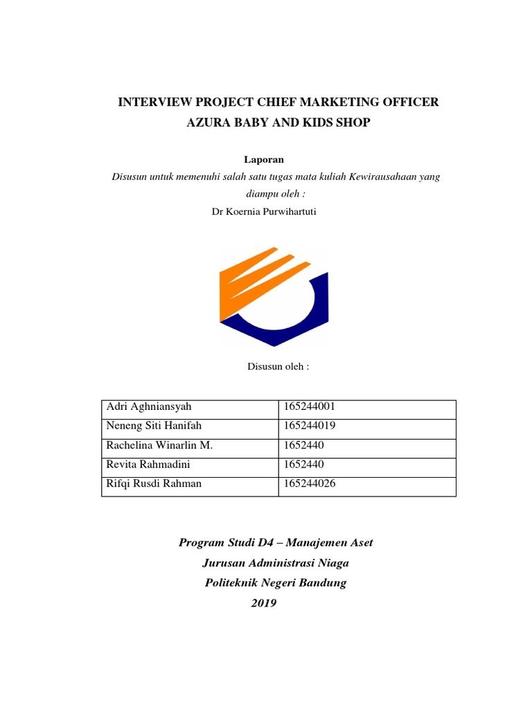 Laporan Interview Project Chief Marketing Officer Azura Baby Shop | PDF