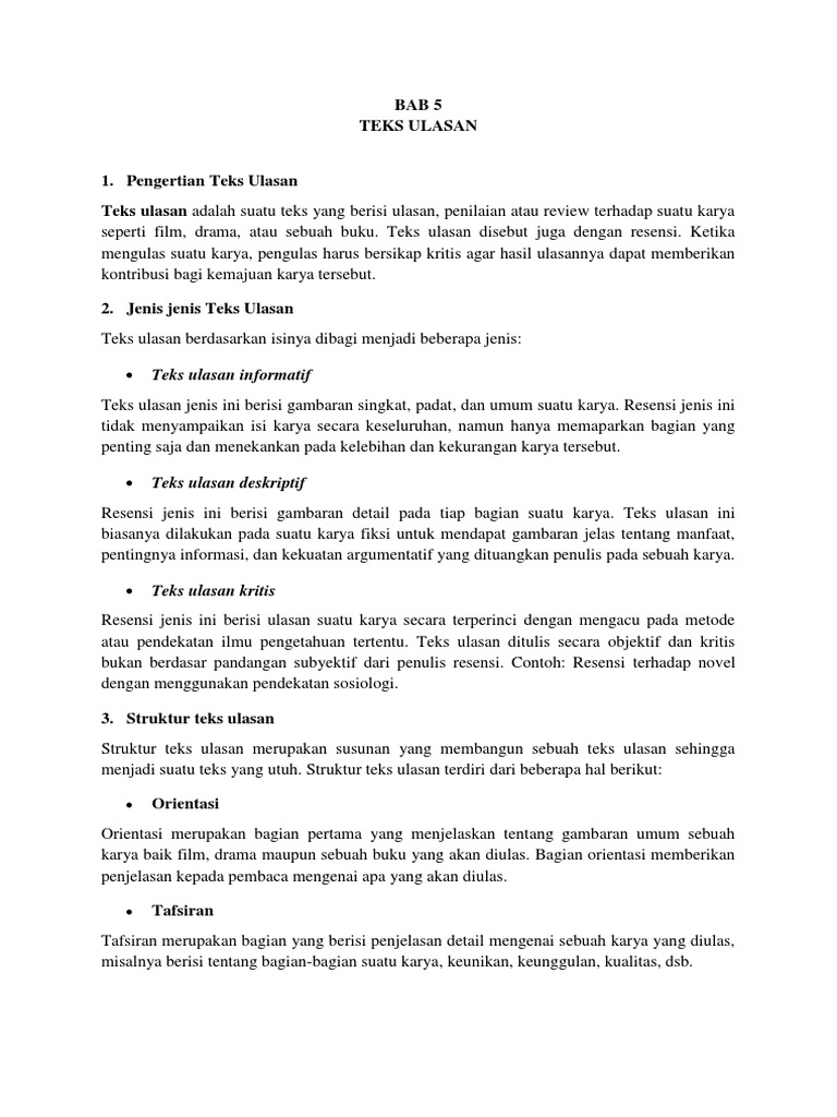 Teks Ulasan | PDF