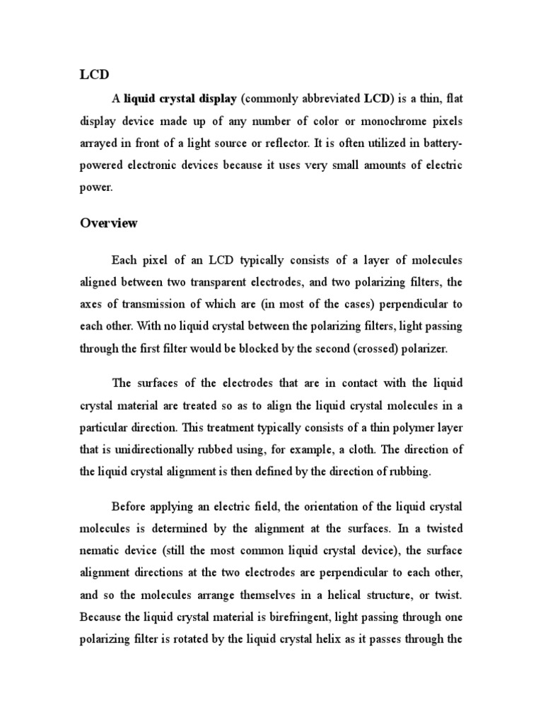 LCD Display | PDF | Liquid Crystal Display | Computer Monitor