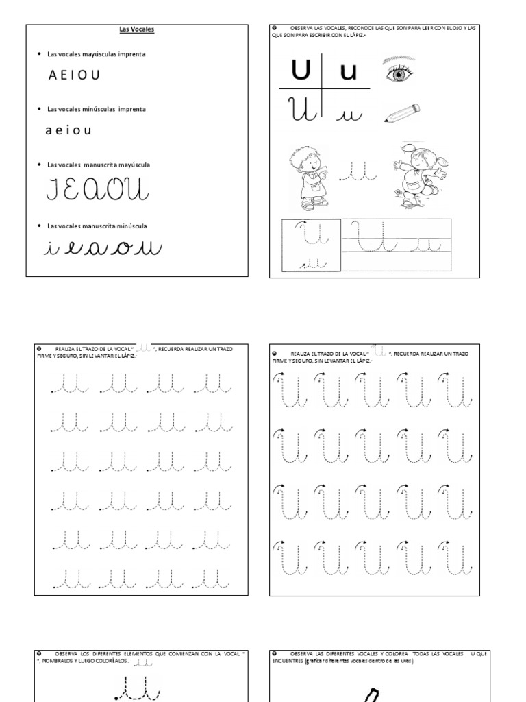 Vocal U Manuscrita | PDF | Escritura