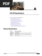 Cisco ATA 190 Specifications Overview | PDF | Session Initiation ...