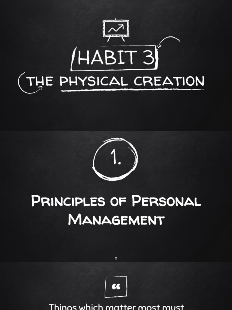 Habit 3: The Physical Creation | PDF | Time Management | Professional ...