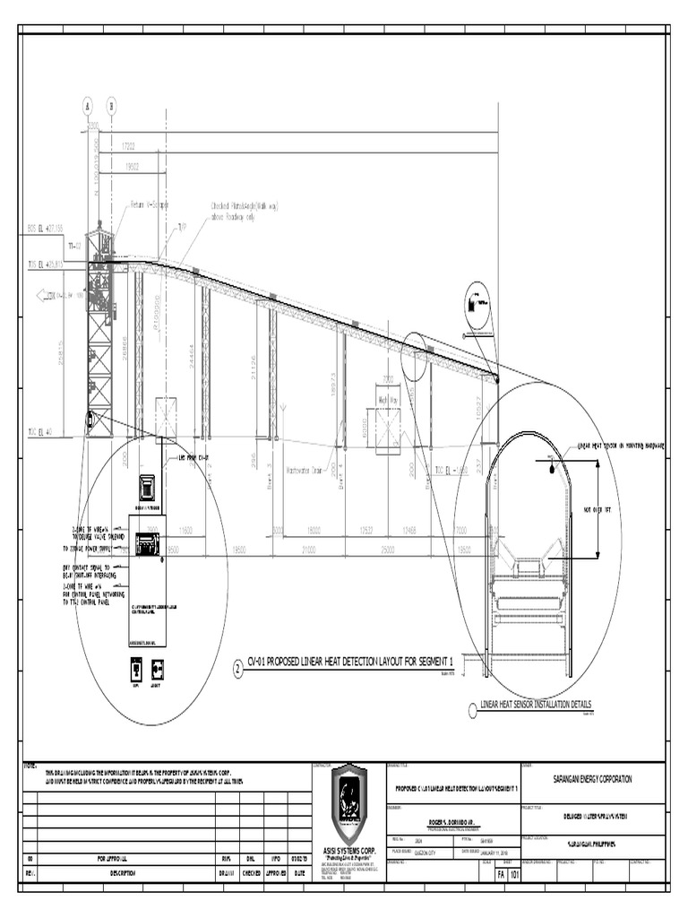 Cv-01 Proposed Linear Heat Detection Layout For Segment 1 2: Asisi ...