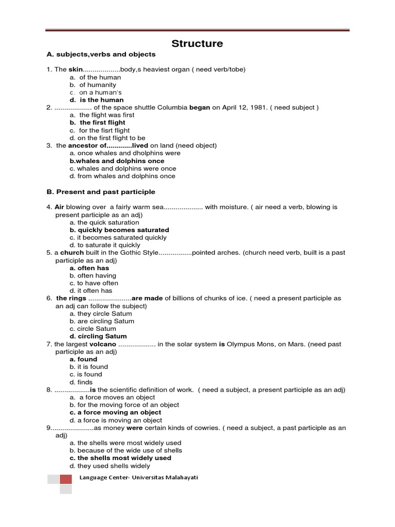 Structure, Agreement, Parallelism, Verbs, Nouns, Pronouns, Adjectives ...