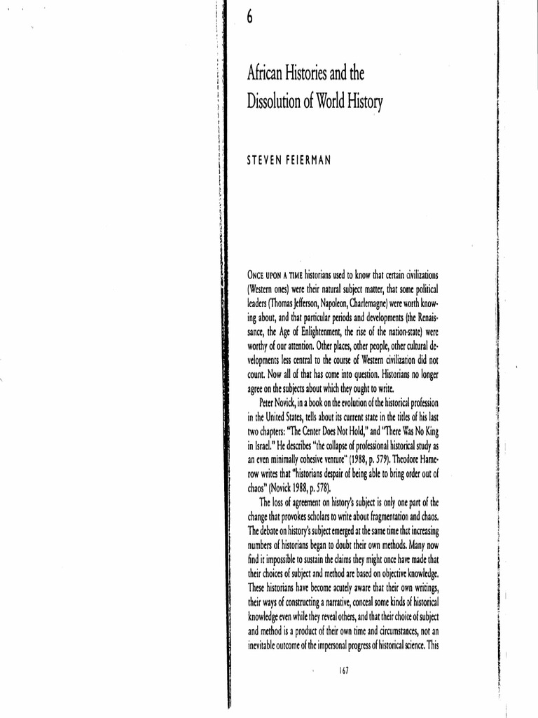 African Histories in The Dissolution of World History | PDF