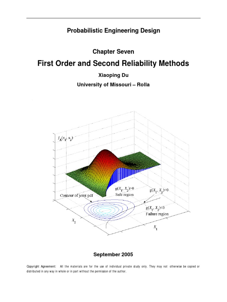 Book First Order And Second Order Reliability Methods Pdf Pdf Integral Normal Distribution