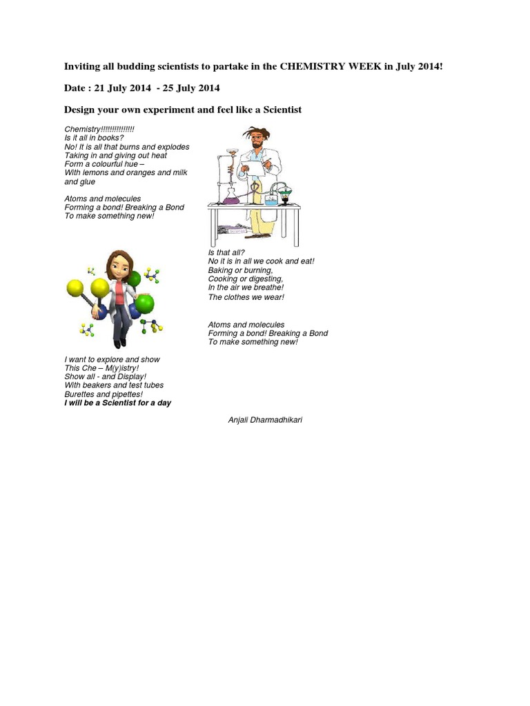 Chemistry Week Guide | PDF | Chemistry | Chemical Reactions
