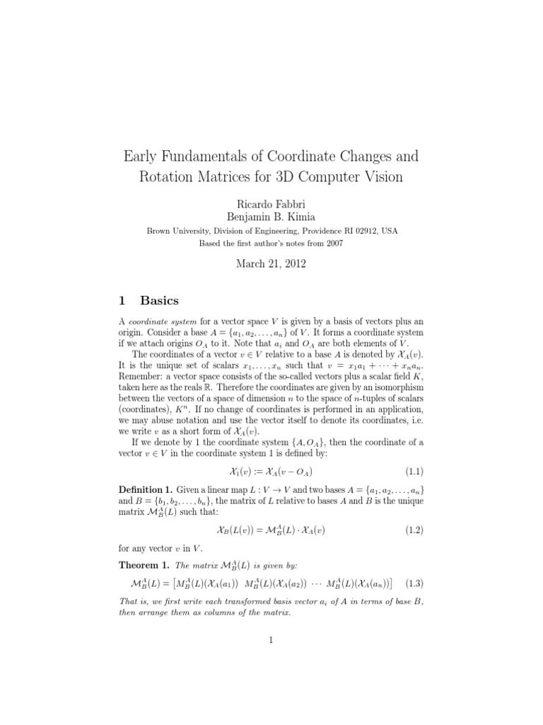 Coordinate Changes | Download Free PDF | Cartesian Coordinate System ...