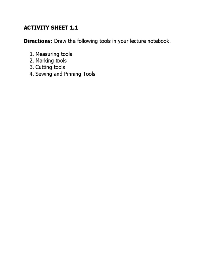 Activity Sheet 1 | PDF