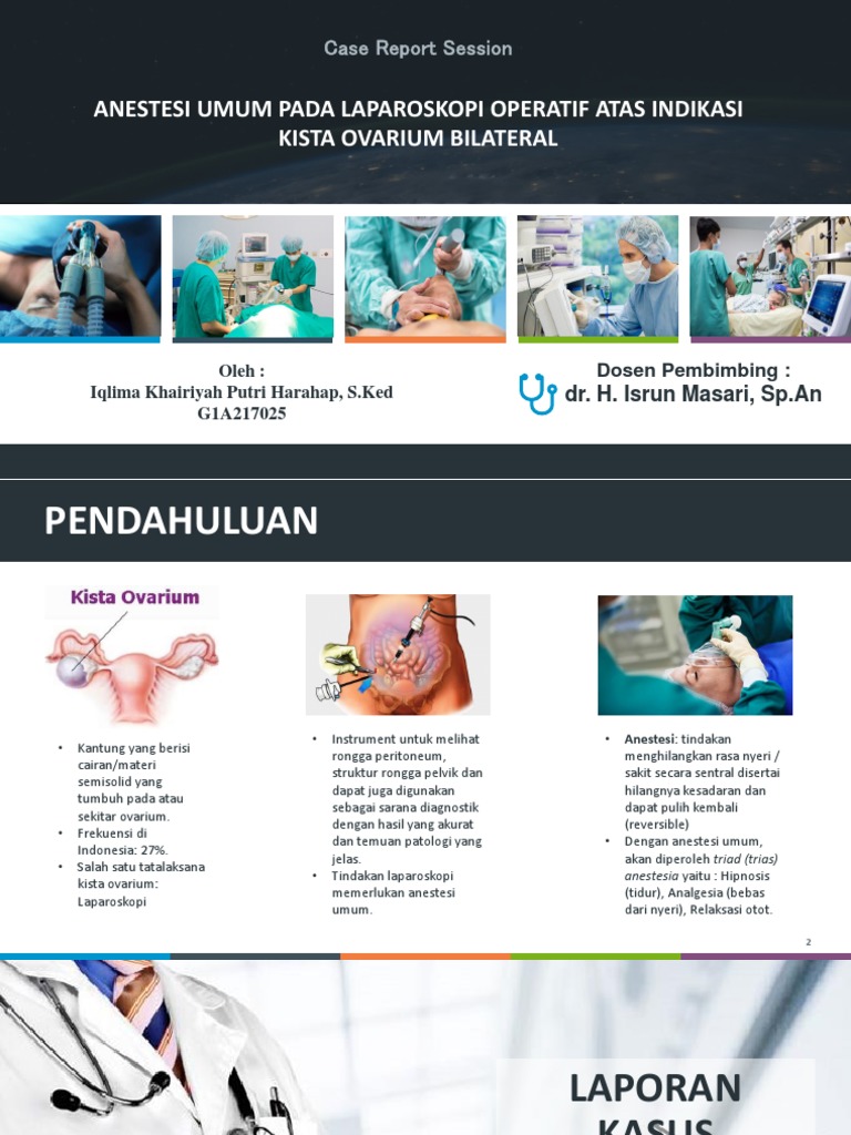 Anestesi Umum pada Laparoskopi Kista Ovarium | PDF