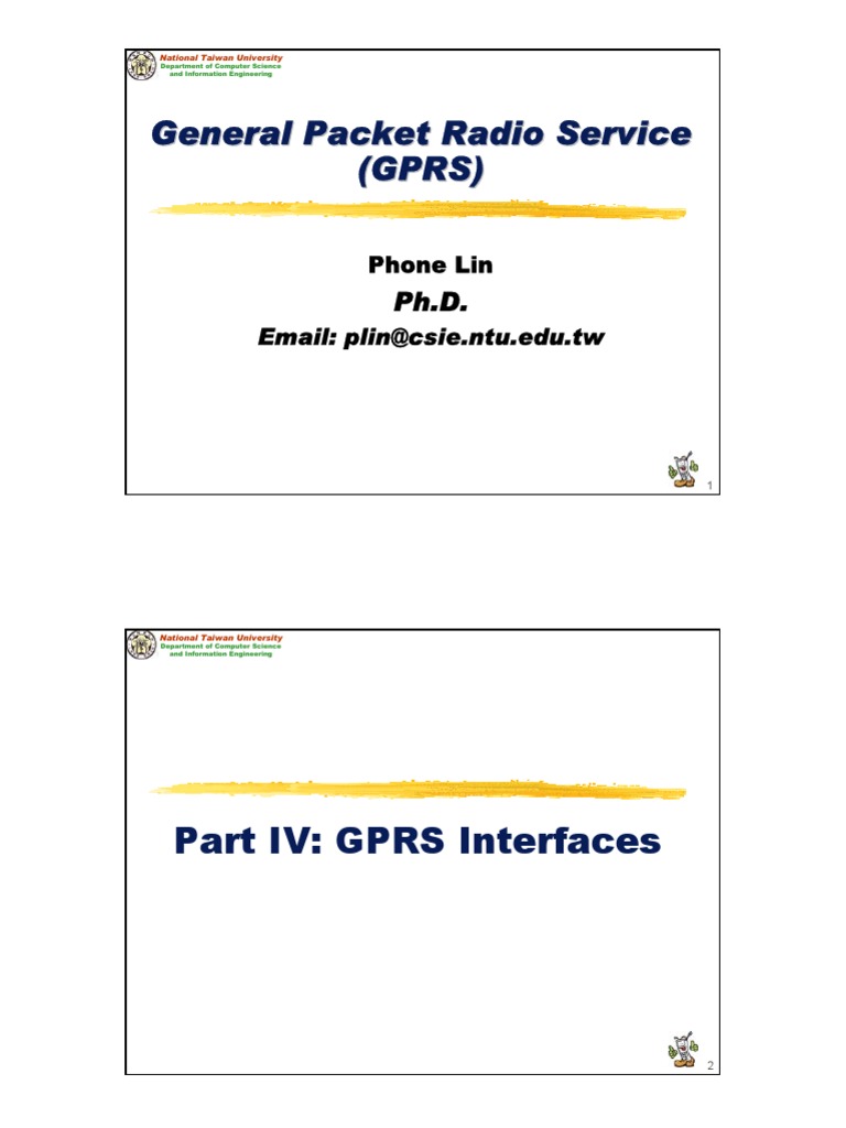 General Packet Radio Service (GPRS) | PDF