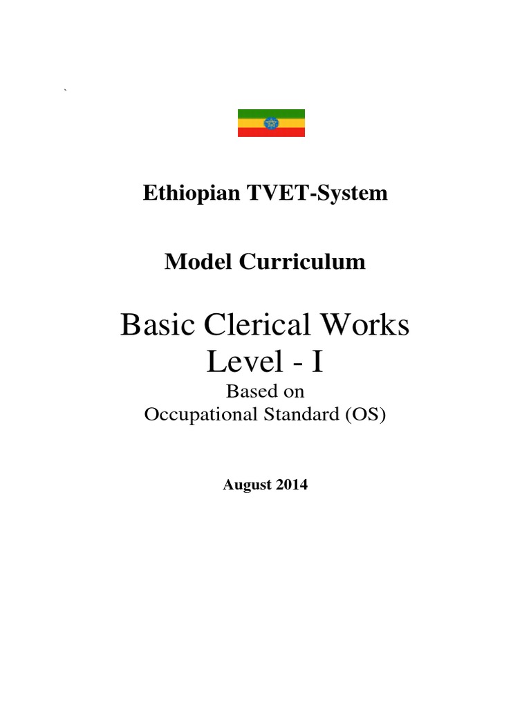 Basic Clerical Works Level 1 | Computer File | Vocational Education