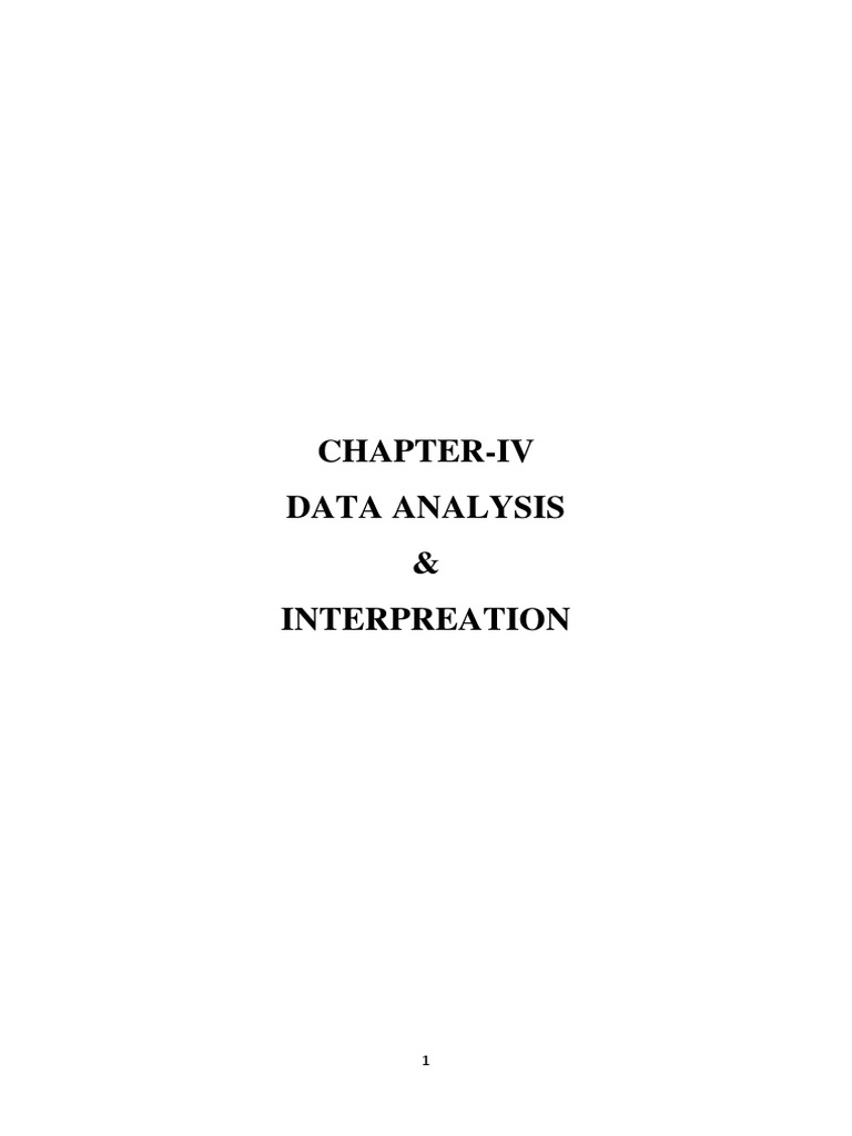 Chapter-Iv Data Analysis & Interpreation | PDF | Diversification ...