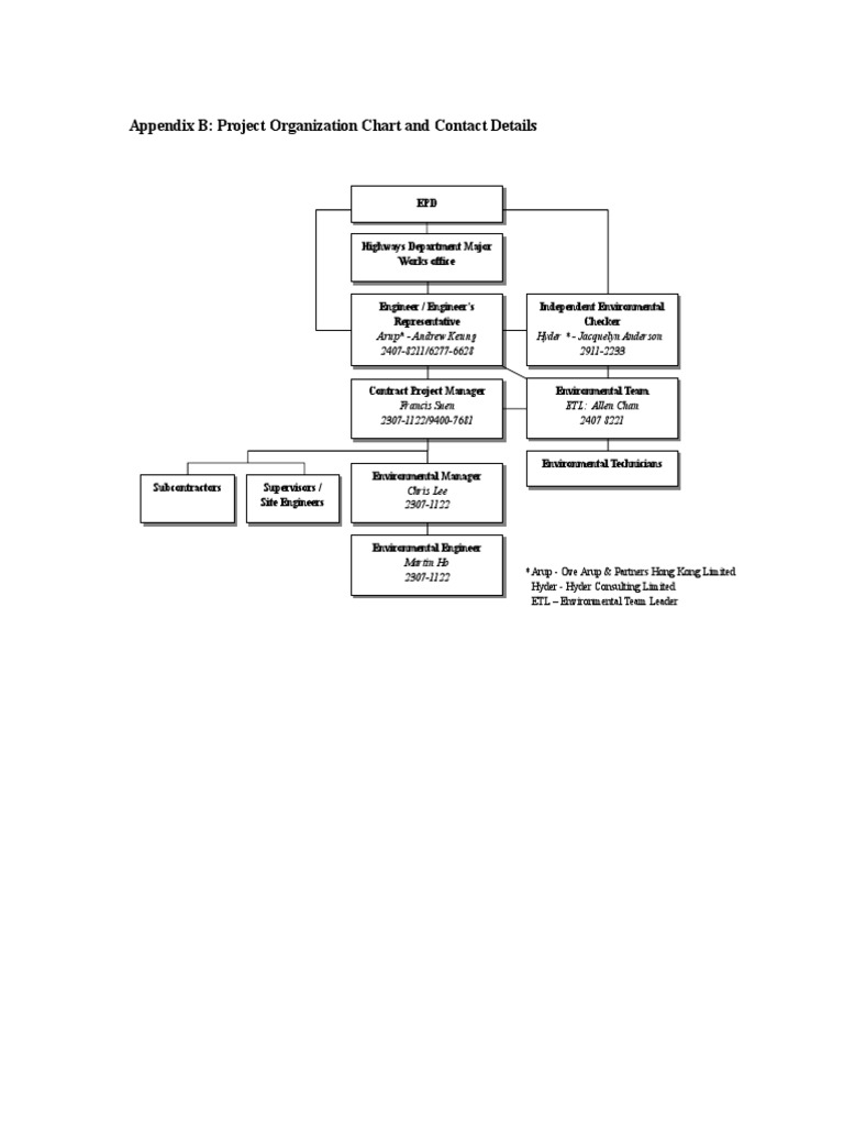 Downloadable Project Organization Chart | PDF
