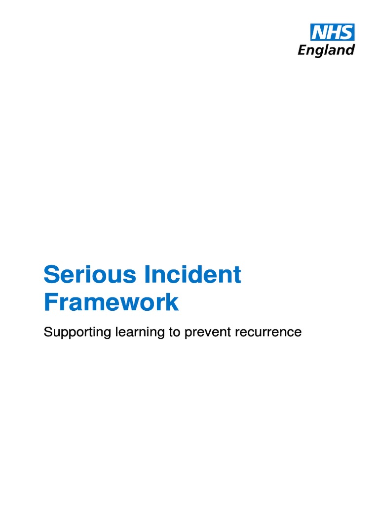 Serious Incident Framework Serious Incident Framework | PDF | Patient ...