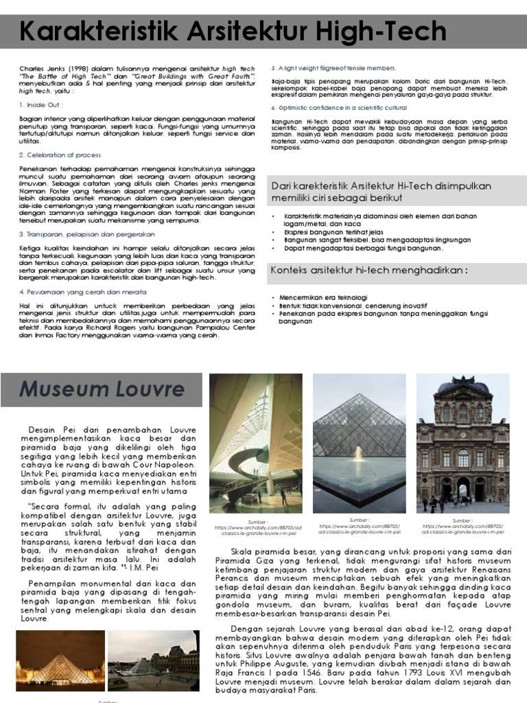 Karakteristik Arsitektur High-Tech | PDF