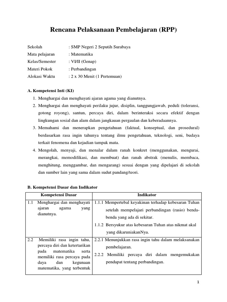 RPP Discovery Learning | PDF