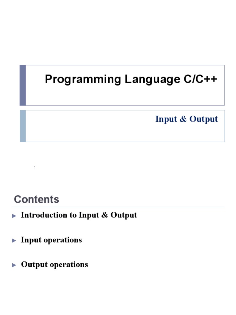 Inputoutput In Programming Pdf Inputoutput Integer Computer