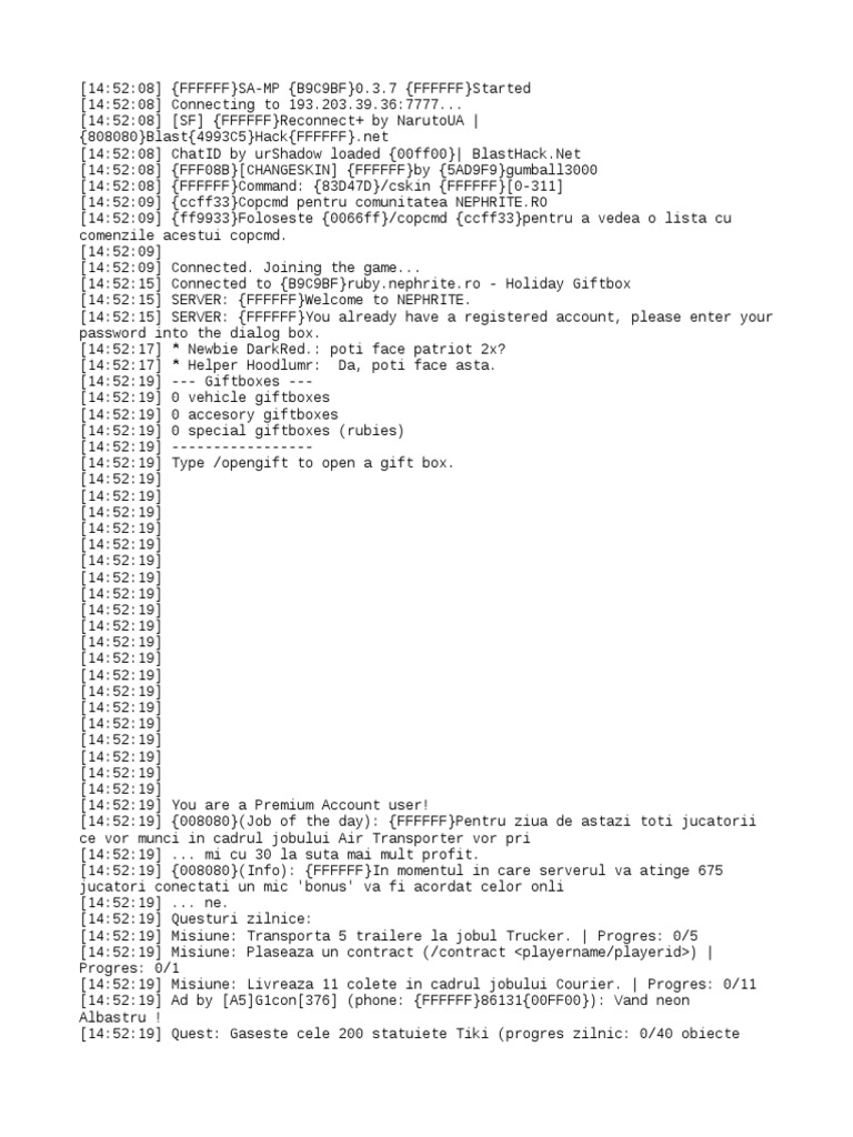 Chat Log | PDF