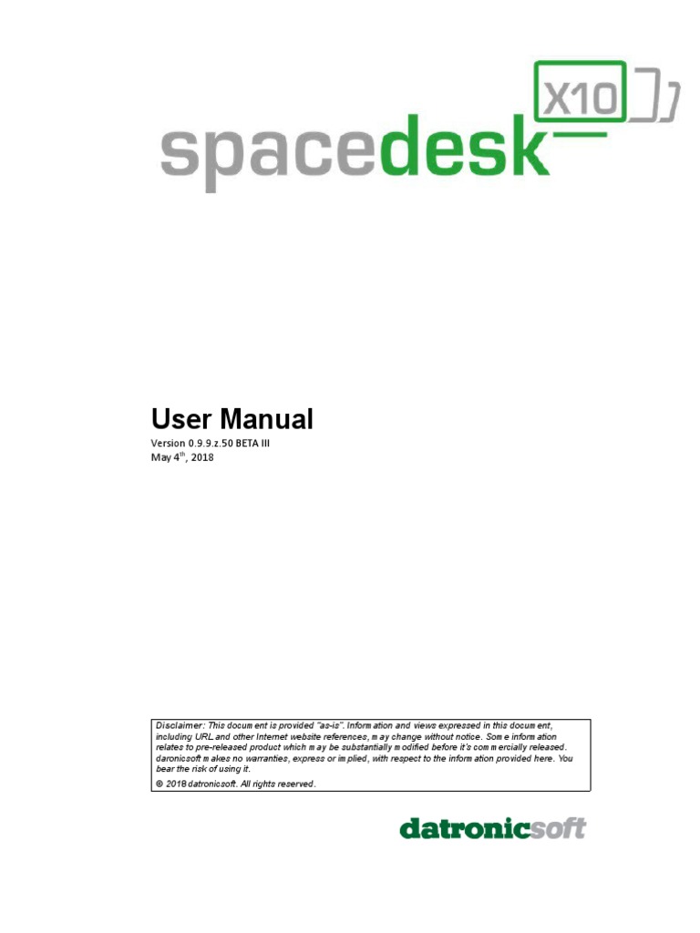 Documentación SpaceDesk | PDF | Windows 10 | Ios