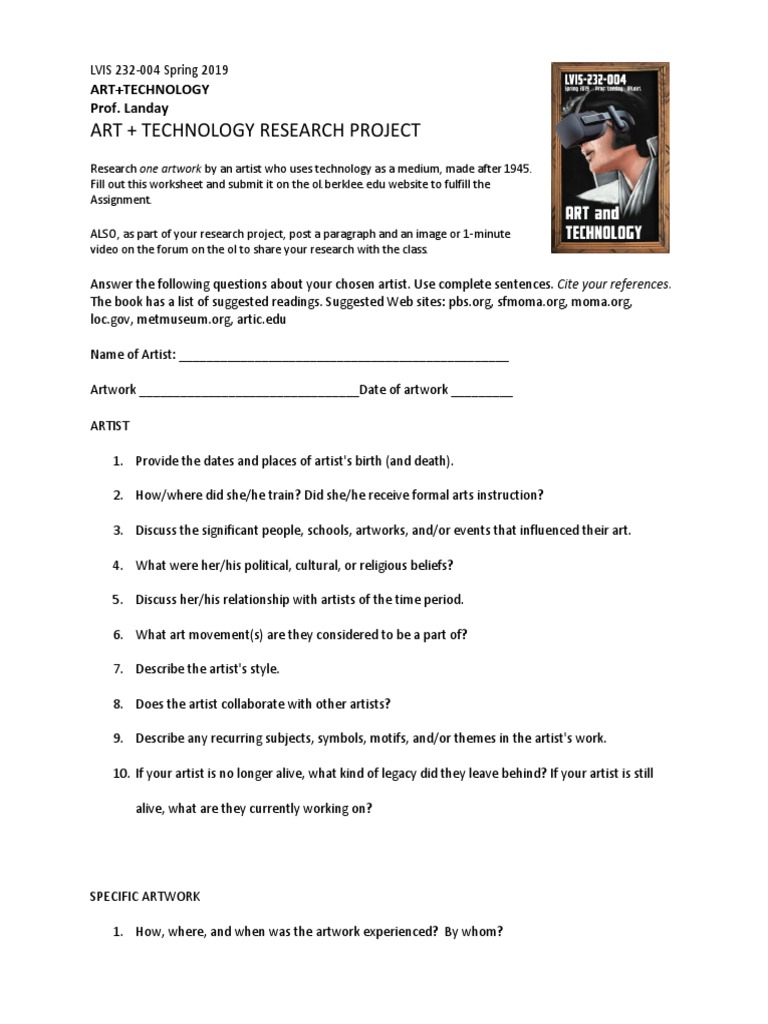 ART+TECHNOLOGY Research Project | PDF | New Media | Psychological Concepts