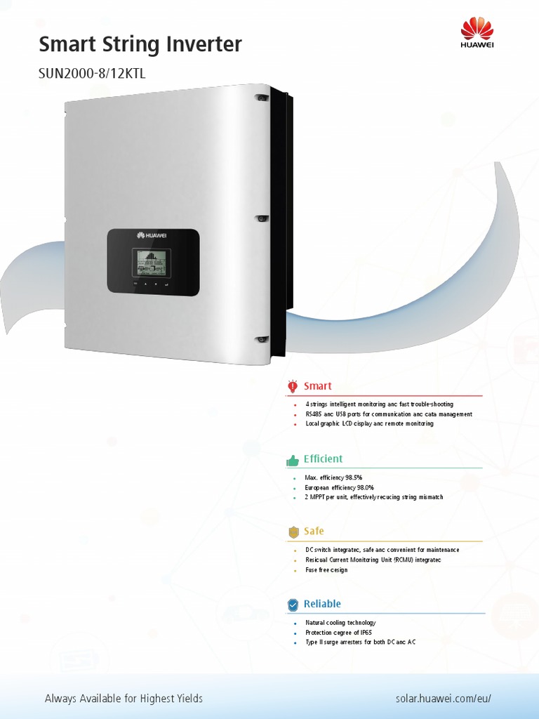 Huawei | PDF | Alternating Current | Power Inverter