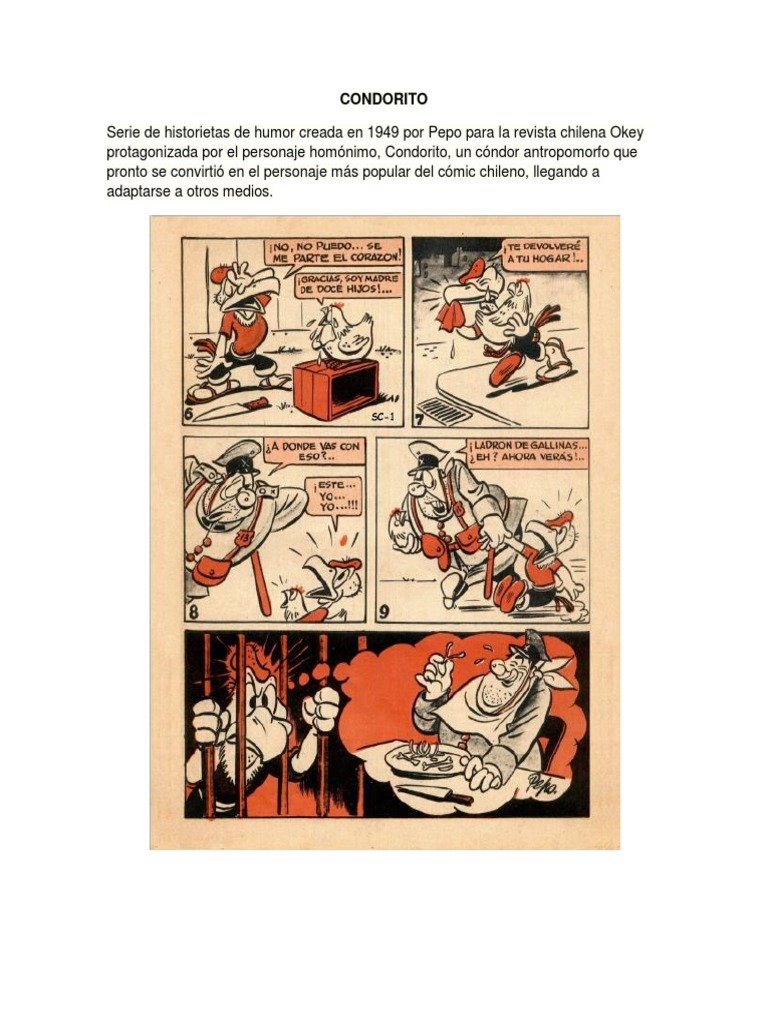 Historia de Condorito: Cómic Chileno | PDF | Gag A Day Comics ...
