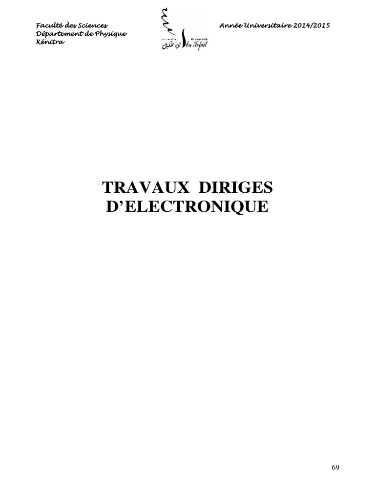 Polycope TD PDF | Download Free PDF | Diode | Impédance (électricité)