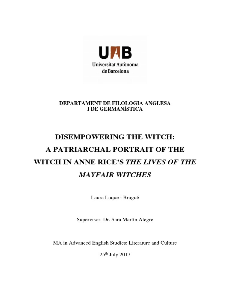 Laura Luque Brugue | PDF | Gothic Fiction | The Vampire Chronicles