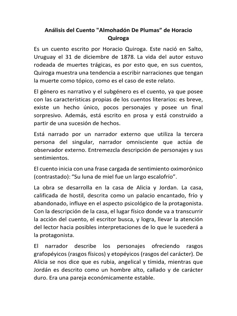 Análisis Del Cuento | PDF | Narración | Cuentos