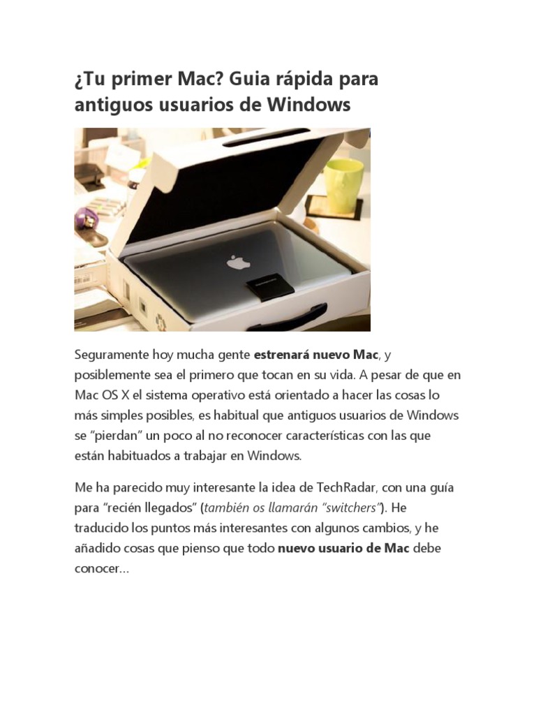 Tu Primer Mac | PDF | Mac OS | Archivo de computadora