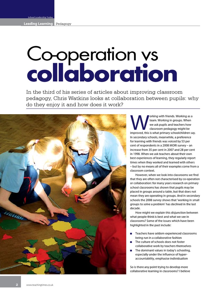 Collaborative Learning | PDF | Learning | Teachers