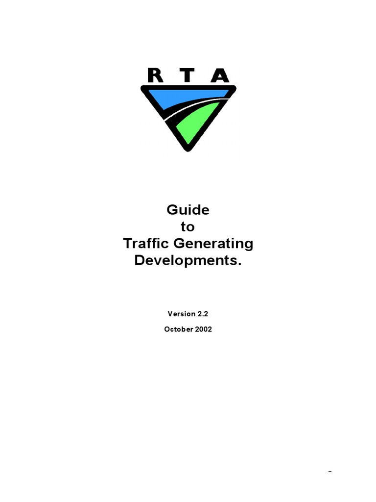 RTA Guide-To-Generating-Traffic-Developments PDF | PDF | Parking | Road