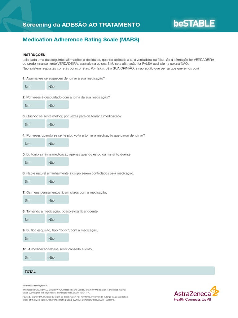 Medication Adherence Rating Scale (MARS) | PDF