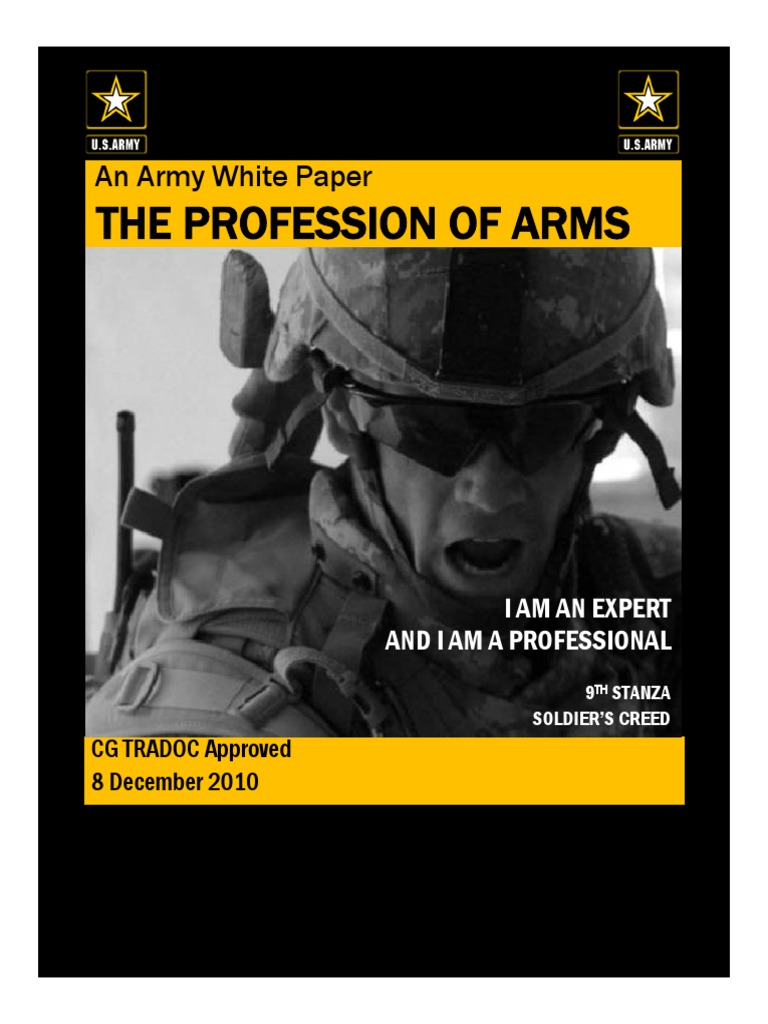 Profession of Arms White Paper Dec2010 | PDF | United States Army ...