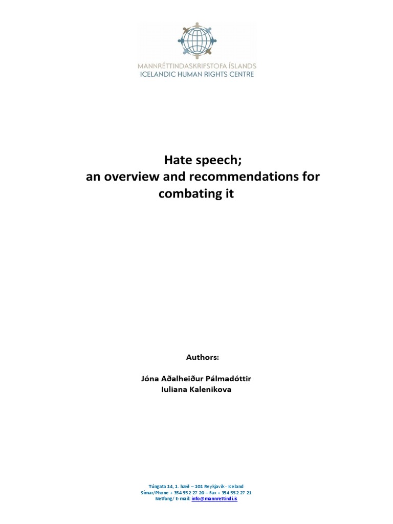 Hate Speech | PDF | Hate Speech | European Convention On Human Rights