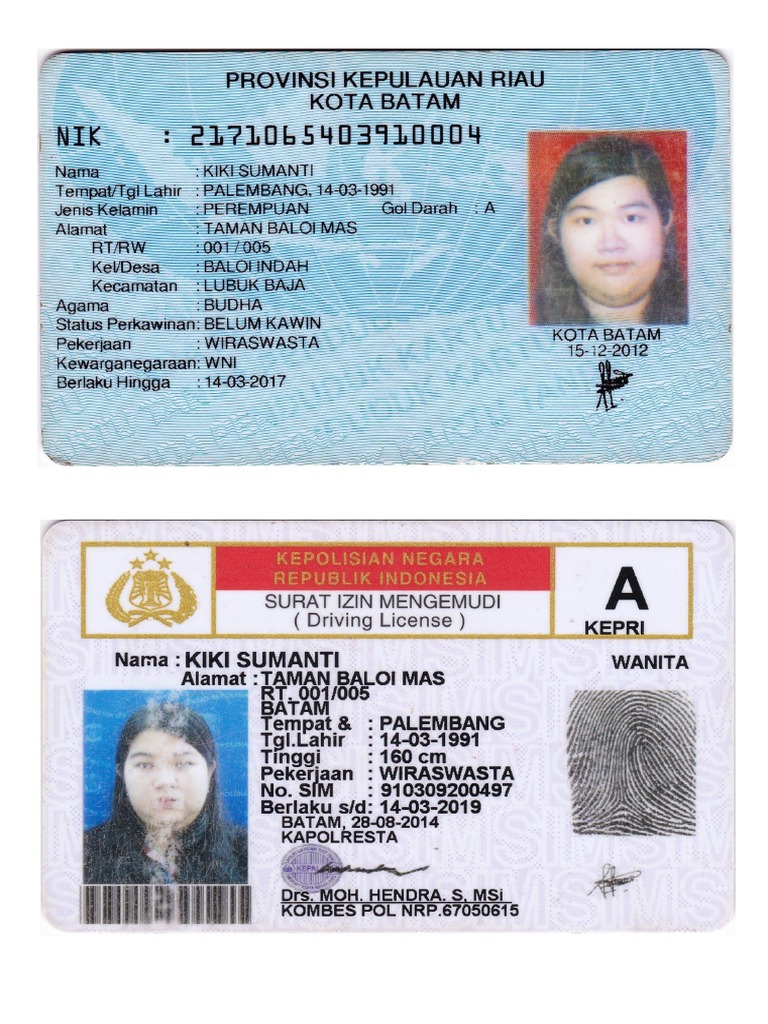 KTP Dan SIM Ls. Kiki | PDF