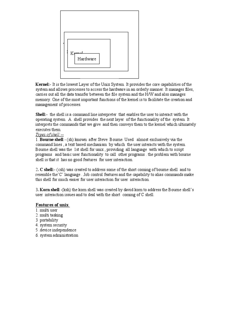 Tools And Applications Shell Kernel Hardware Pdf Command Line