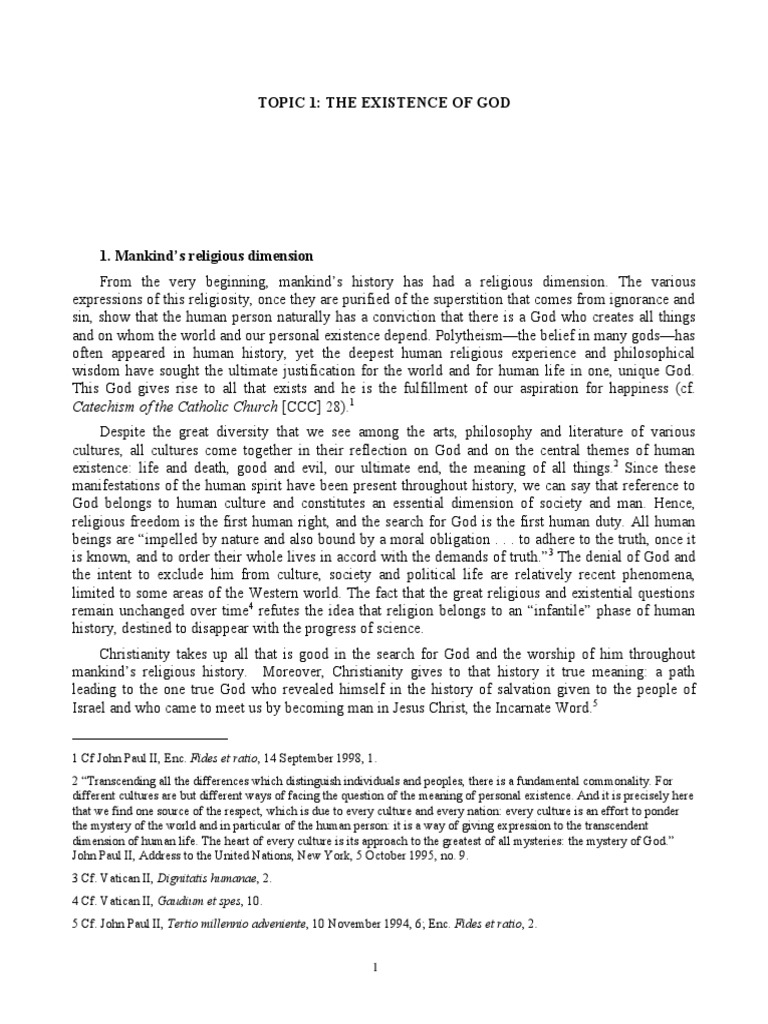 The Existence of God | PDF | Existence Of God | God