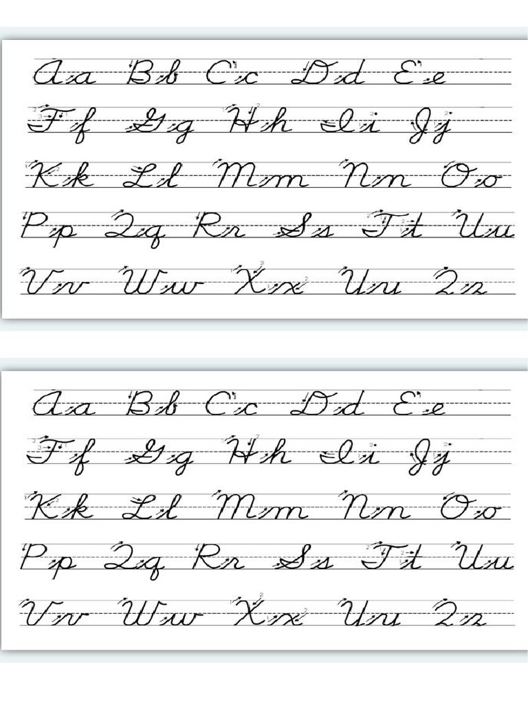 Cursive Handwriting Alphabets | PDF | Western Calligraphy | Writing