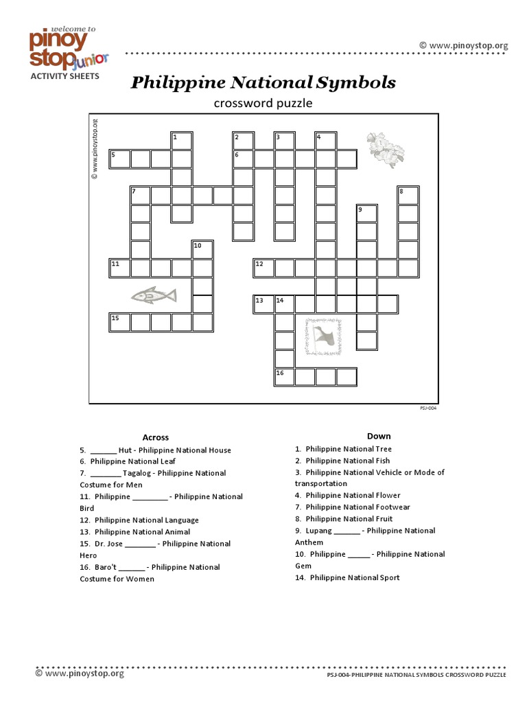 004 Philippine Symbols Crossword Puzzle | PDF
