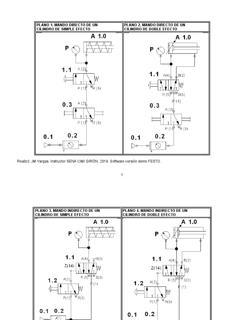 A0 Planos Neumática Básica 8planos | PDF