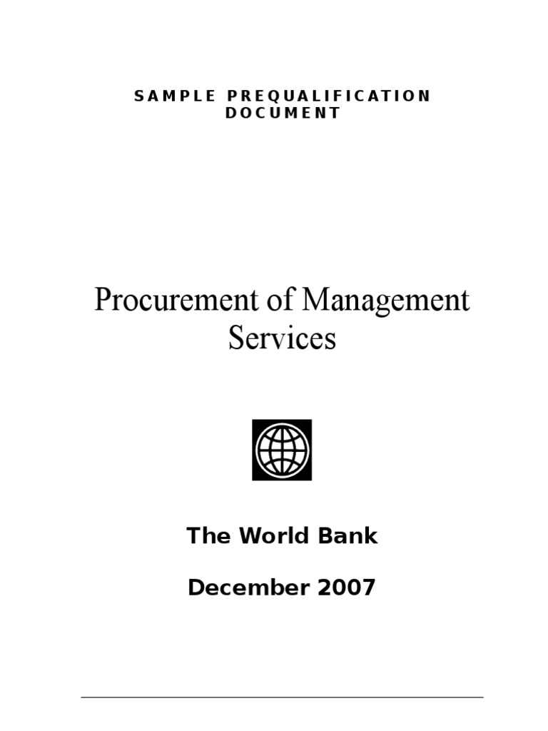 Management Pre-Qualification | PDF | Joint Venture | Procurement