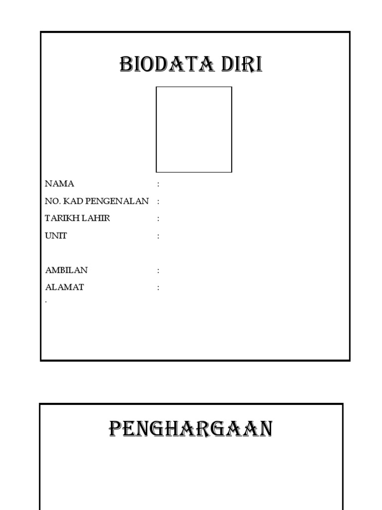 Biodata Diri | PDF