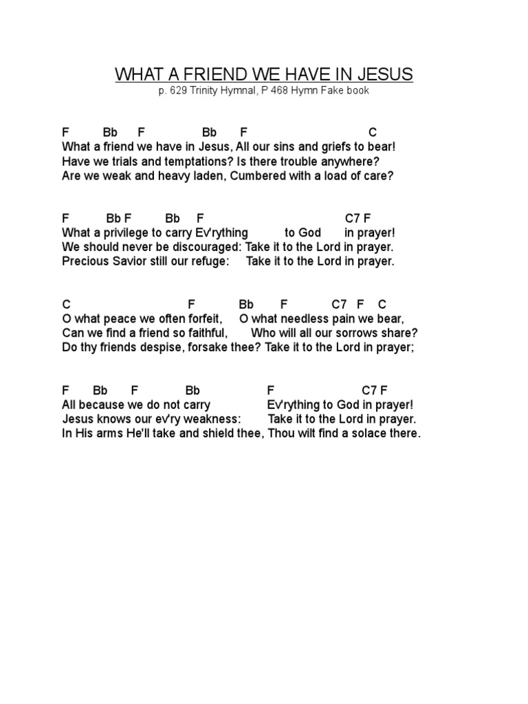 What A Friend We Have in Jesus | PDF