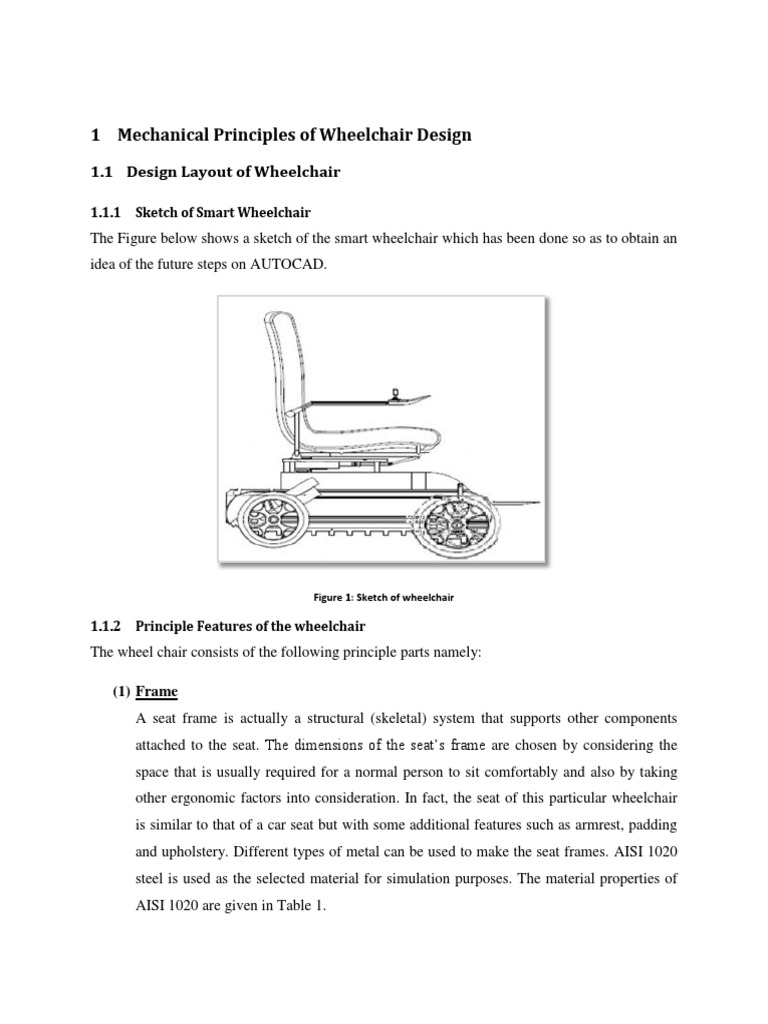 Mechanical Design Document | PDF | Wheelchair | Transmission (Mechanics)