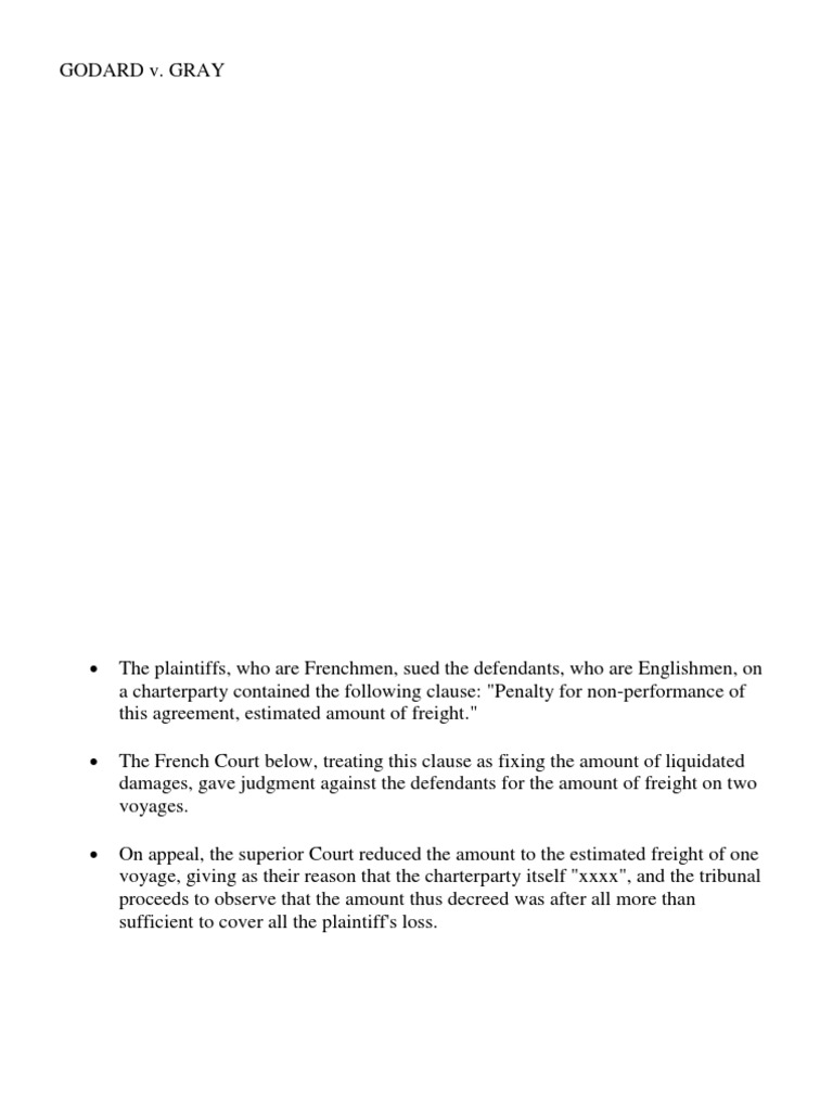 GODARD V GRAY Digest | PDF | Damages | Jurisdiction